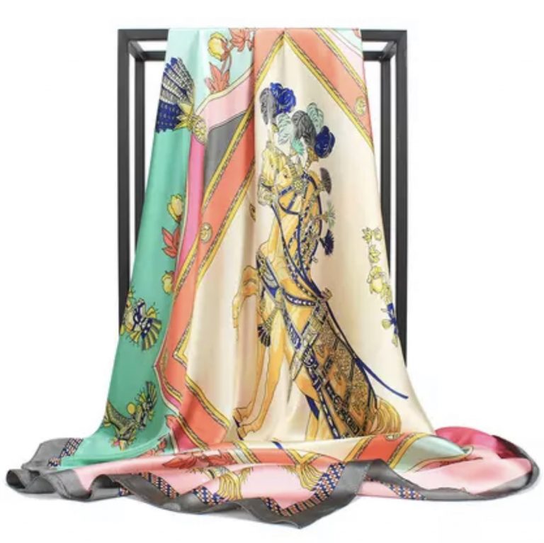 Carré en soie 90 – Purple Rain – La Petite Touche Glamour