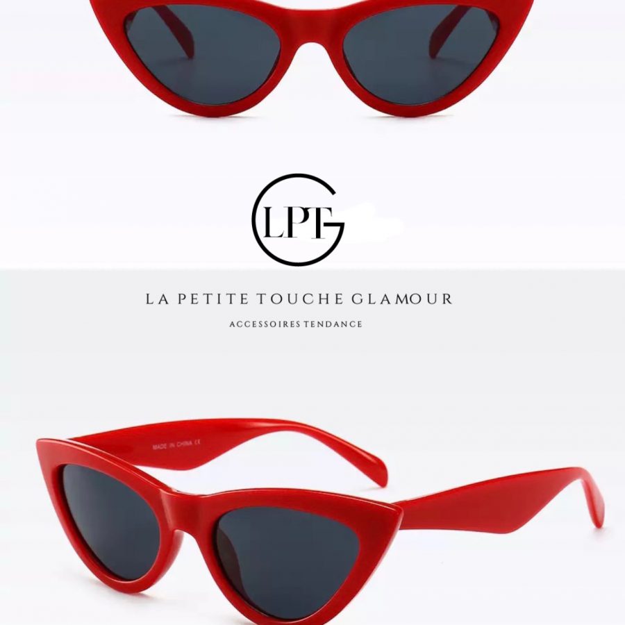 Lunettes Yeux de Chat Vintage – Rouge – La Petite Touche Glamour
